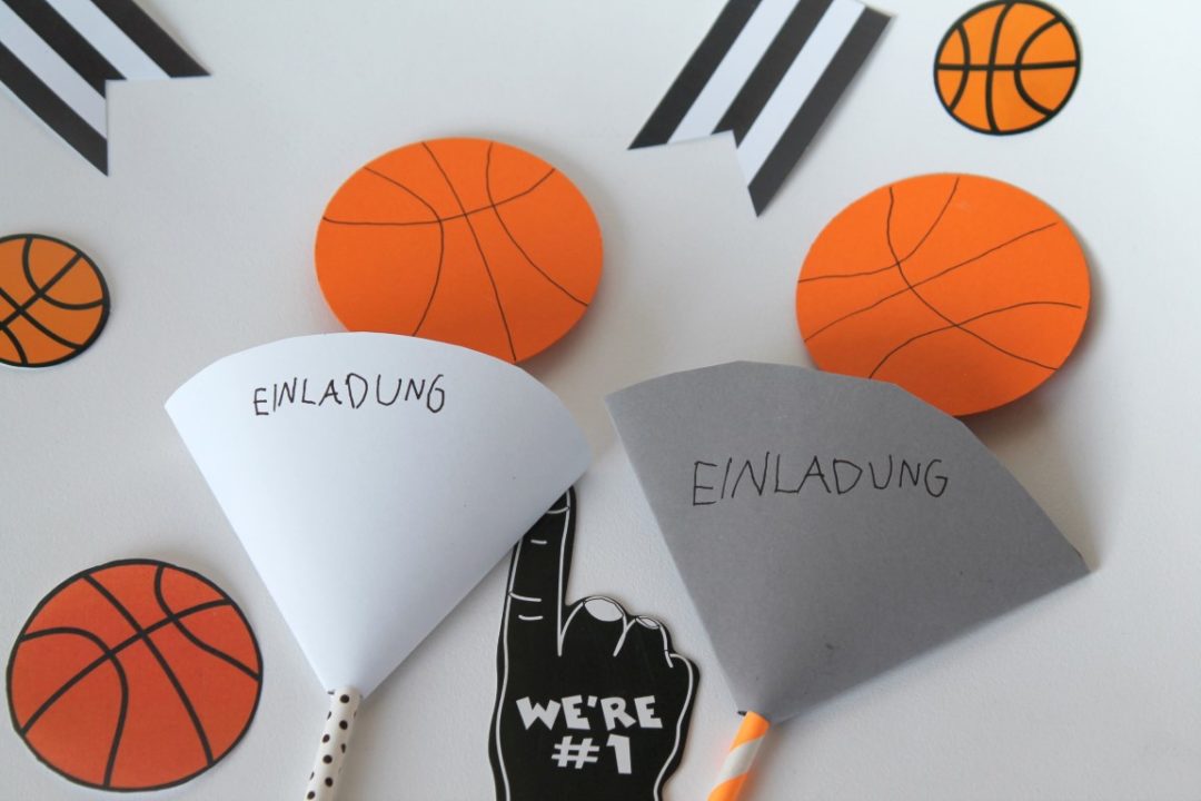 DIY Einladungen zur Basketball Mottoparty - Jules kleine Freuden