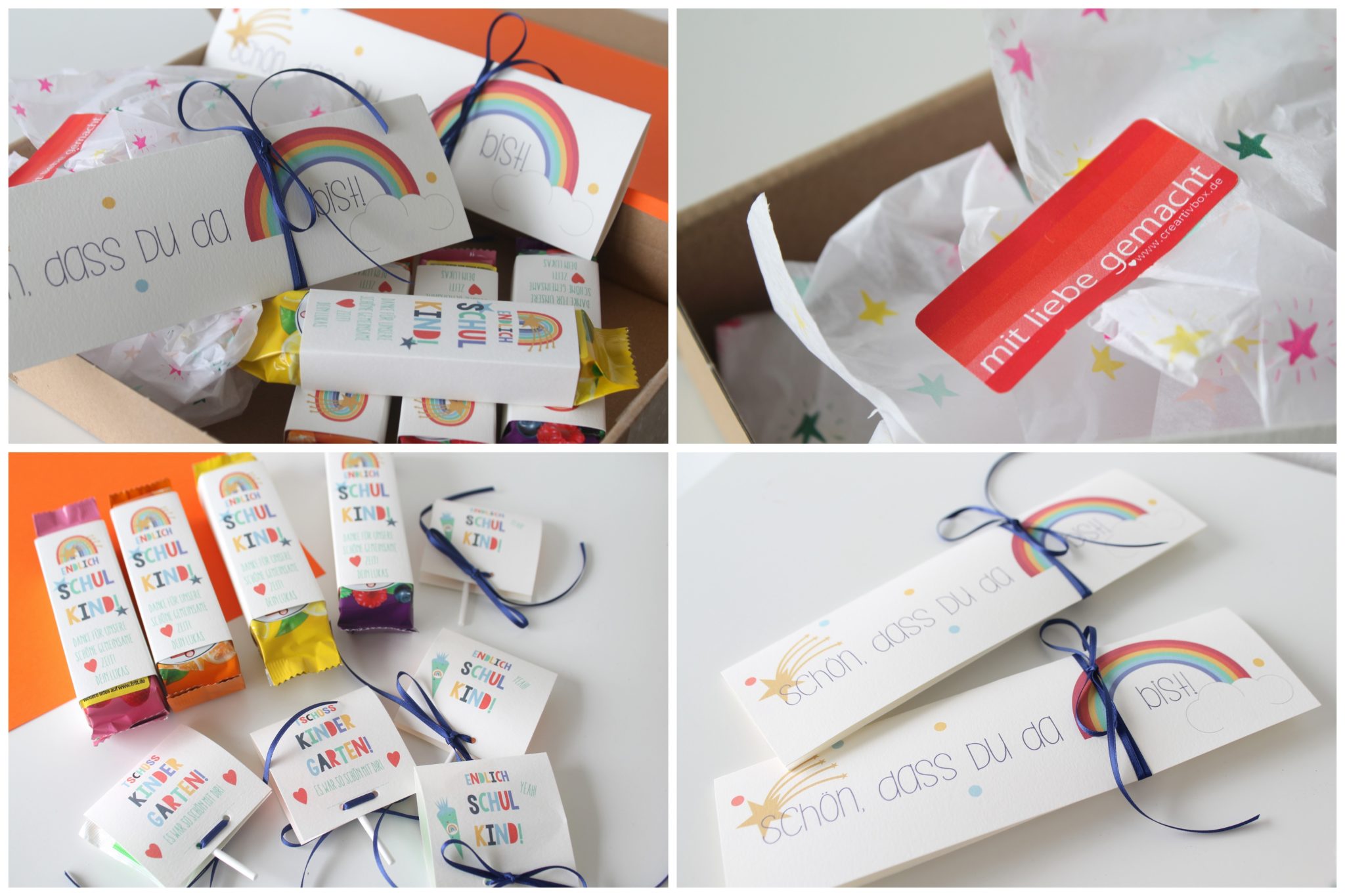 Kleine persönliche Abschiedsgeschenke und eine Tischdeko zur Einschulung - Jules kleine Freuden