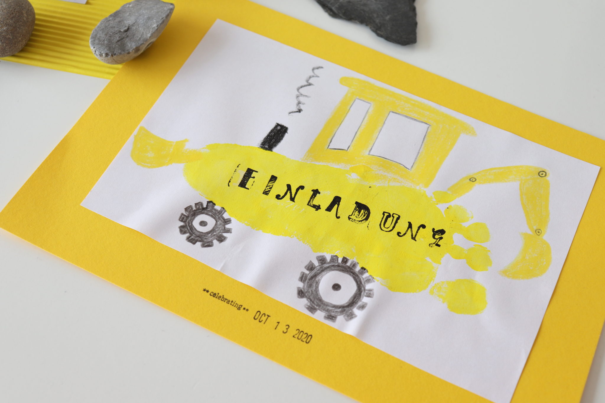 DIY Einladungen zur Baustellen Party - Jules kleine Freuden