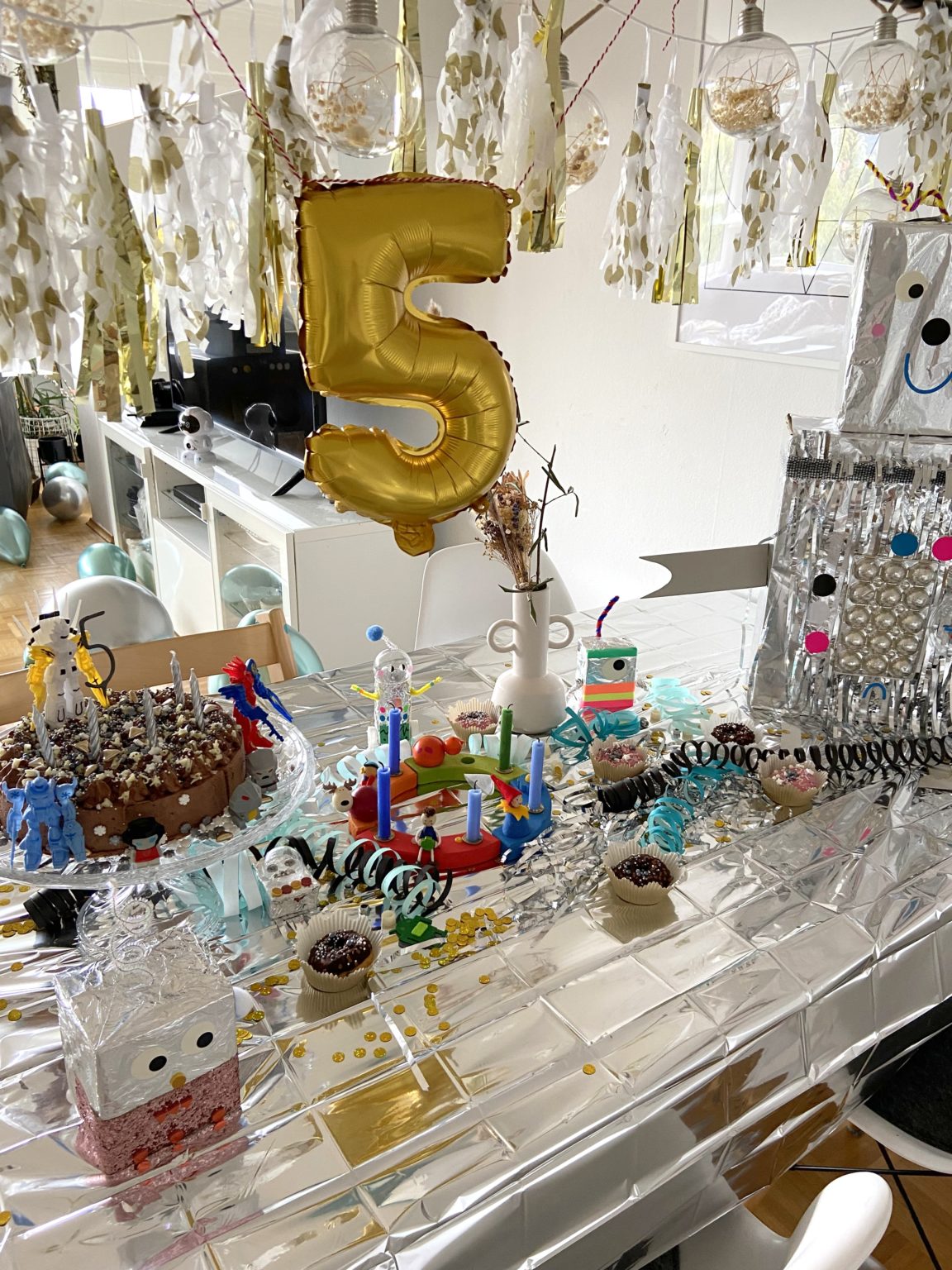 Roboter Party zum 5. Kindergeburtstag - Jules kleine Freuden